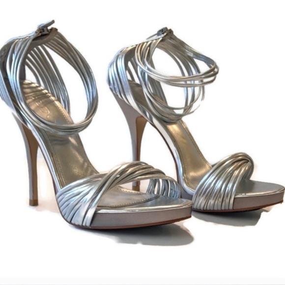 Aldo | Shoes | Aldo Cembura Womens Silver High Heels | Poshmark